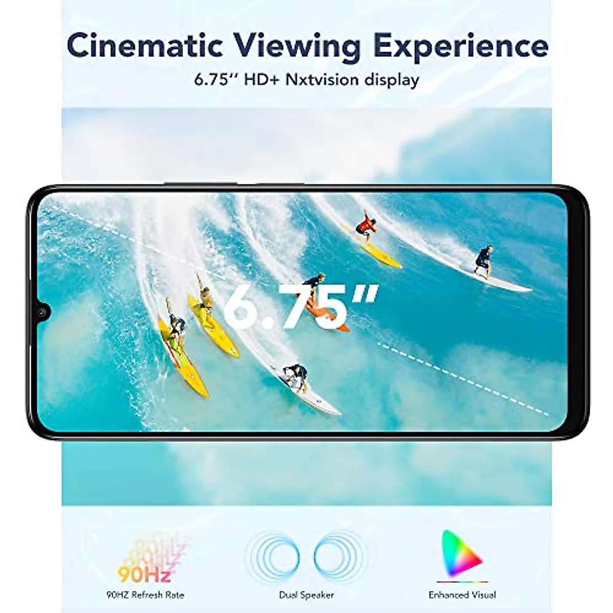 TCL 40XL 2023 Unlocked Cell Phone 6GB + 256GB, 6.75 inch 90Hz Display Mobile Phone, Smartphone Android 13, 50MP AI Camera, 5000 mAh, 4G LTE, US Version, Dark Gray