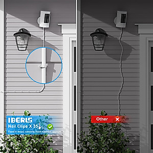 for Ring Stick Up Camera Plug in Cord Power Adapter for Ring Up Cam Battery 3rd / 2nd Gen, Spotlight Cam Battery, 26FT Waterproof Outdoor Charger Cable with 35pcs Fixed Clips, Continuously Charge