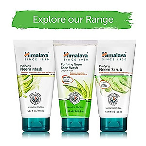 Himalaya Purifying Neem Face Wash with Neem and Turmeric for Occasional Acne, 5.07 oz (150 ml), 2 Pack