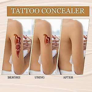 Tattoo Cover Up(20gx2), Tattoo Concealer Suitable for All Skin Tones, Tattoo Cover Up Makeup Waterproof & Sweatproof for Tattoos, Scars, Bruises, Vitiligo, and More, a Set of 2 Colors.