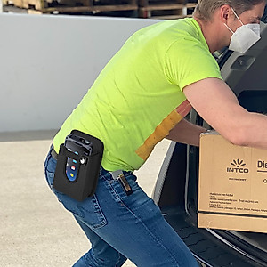 2 Way Barcode Scanner Holster, Rugged Vertical Carrying Case Pouch for Zebra TC75x, TC75, TC70x, TC70, TC72, TC77, M60, MC65, MC67 fit for Handheld Grip Cover with Metal Clip & Belt Loops