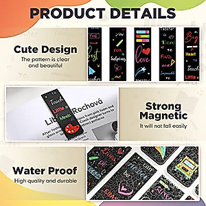 12 Pack Teacher Appreciation Bookmark, Magnetic Bookmark Teacher Magnetic Page Clips Thank You Gifts for Teachers for Appreciation from Student, Women and Men