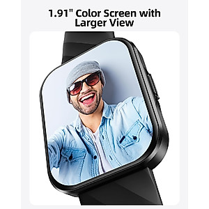 Parsonver Smart Watch for Women Men, 1.69"(43mm) Smartwatch for Android Phones and iPhone Compatible IP68 Waterproof Fitness Watch with HD Touch Screen Sleep Tracker Heart Rate Pedometer