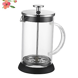 Garneck 1pc Heat Resistant Coffee Pot Household Tea Kettle Tea Brewer Pot Filter Teapot Coffee Filtration Teapot Manual Espresso Machines Press Tea Maker Convenient Coffee Pot Black