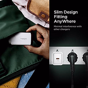Spigen USB C Charger, 27W USB-C Power Adapter Fast Charging Wall Charger Foldable Plug for iPhone 13 Pro Max 13 Mini 12 11 X iPad Pixel 6 Pro MacBook Air Galaxy S21 Ultra S20 FE Note 20 Plus Z Fold 3