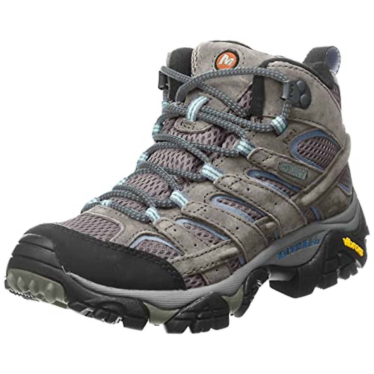 Merrell Women's Moab 2 Mid Waterproof Hiking Boot, Granite, 8 M US