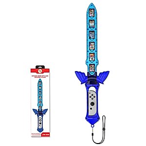 JOYTORN Switch Zelda Sword Compatible with Nintendo Switch,Switch Game Accessories for Zelda Fans,Switch Sports Chambara Sword with Switch Game Card Holder,Birthday School Gift for Boys Girls,Blue