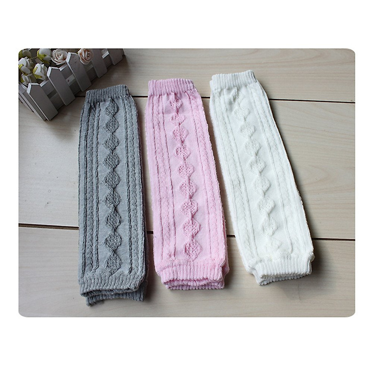 Toptim Baby Knitted Leg Warmers for Little Girls, Toddlers & Children (Color of 3)