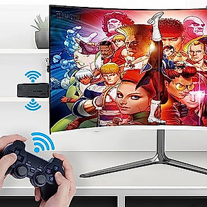 Wireless Retro Game Console - JICVY Plug and Play Video Games, 10,000+ Built-in Games, 9 Classic Emulators, 4K HDMI Output, Dual 2.4GHz Wireless Controllers, Ideal Gift for Kids & Adults (64)