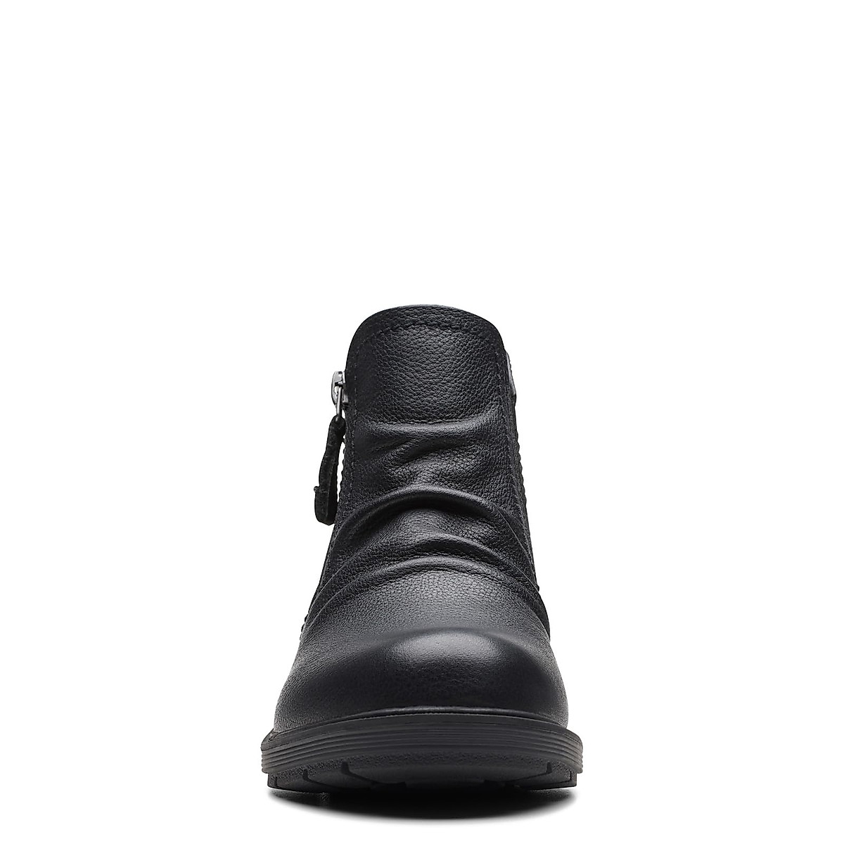 Clarks Women's Hearth Dove Ankle Boot, Black Leather, 9 Wide