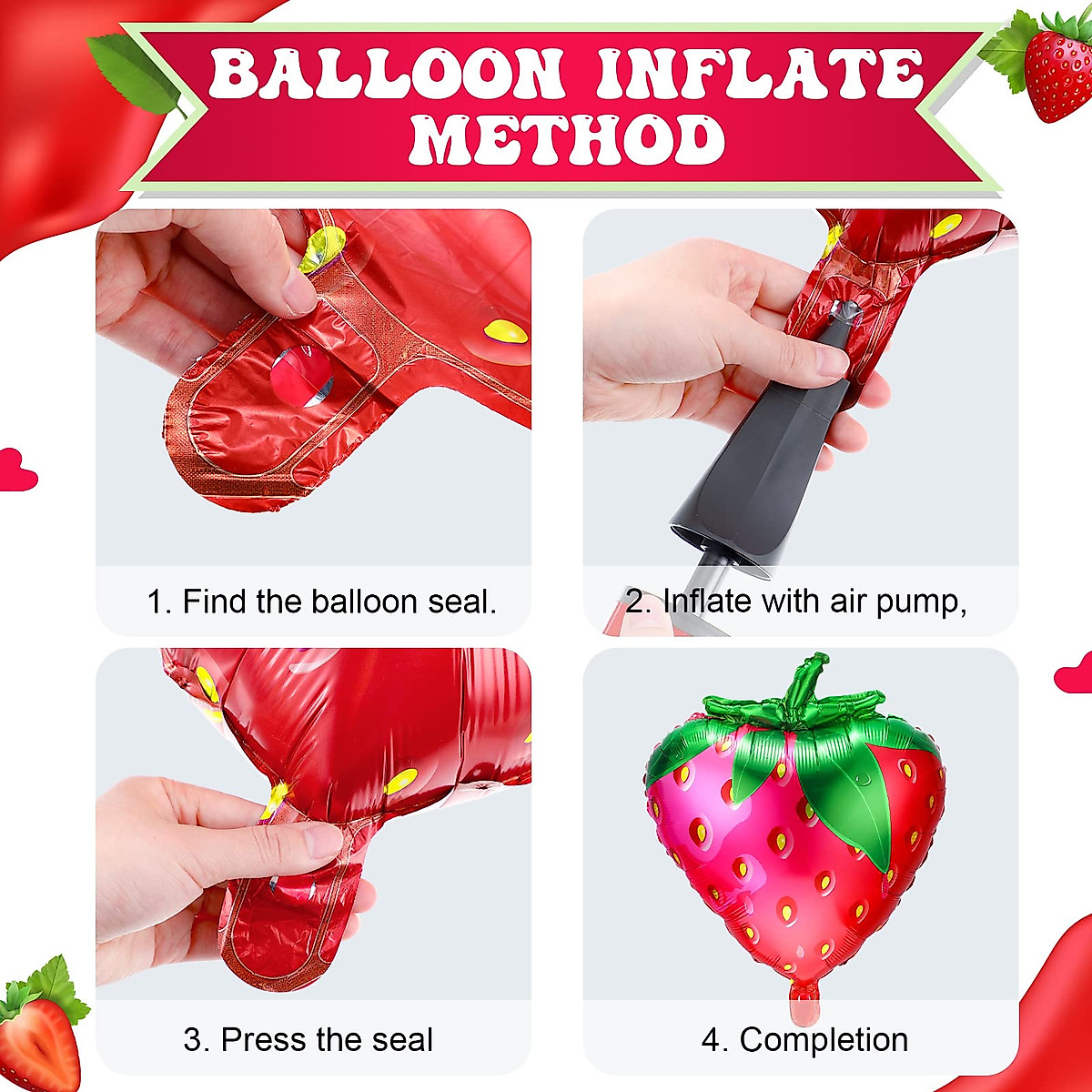 109 Pieces Strawberry Party Balloons Arch Garland 12 10 5 Inch Red Pink Green Latex Balloons Jumbo Strawberry Foil Balloons for Baby Shower Berry First Birthday Strawberry Party Decorations