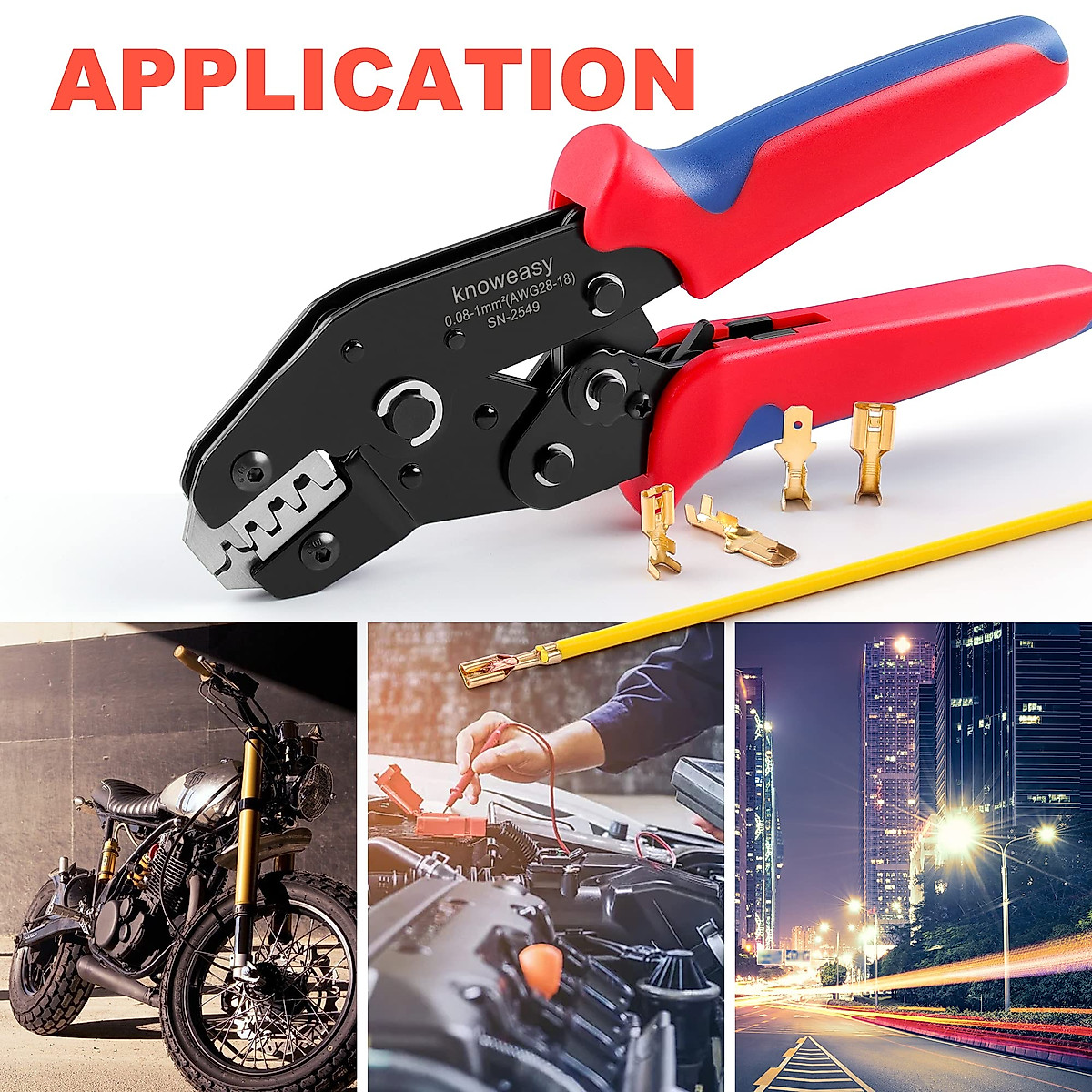 Knoweasy JST Crimper and Molex Crimper Compatible with JST, Dupont, Molex terminals - Precision JST Crimp Tool