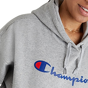 Champion Women's Hoodie, Powerblend, Fleece Hoodie, Sweatshirt for Women, Script (Reg. or Plus)