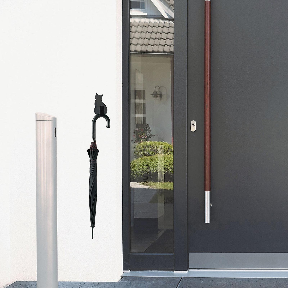 6Pcs Coat Hooks Cute Cat Shape Adhesive Hooks Wall Hooks Creative Wall Decorations Hanger Holder Stainless Steel for Hanging Coats Hat Towel Key Scarf Bags