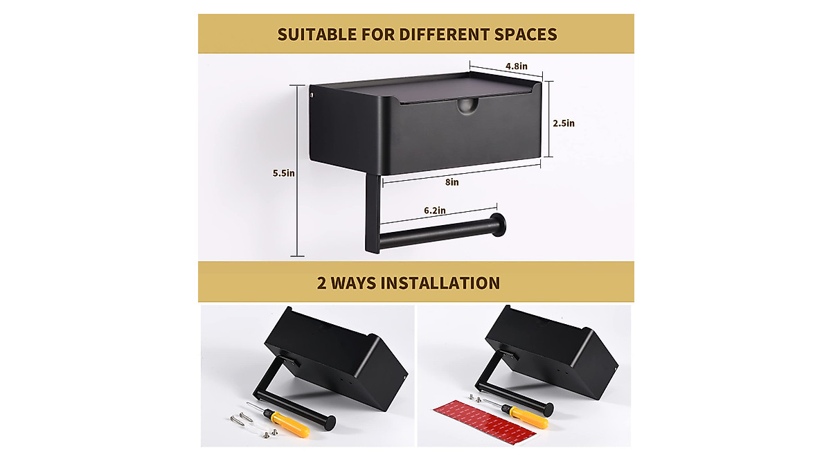 LAYUKI Large Toilet Paper Holder – Stylish and Functional