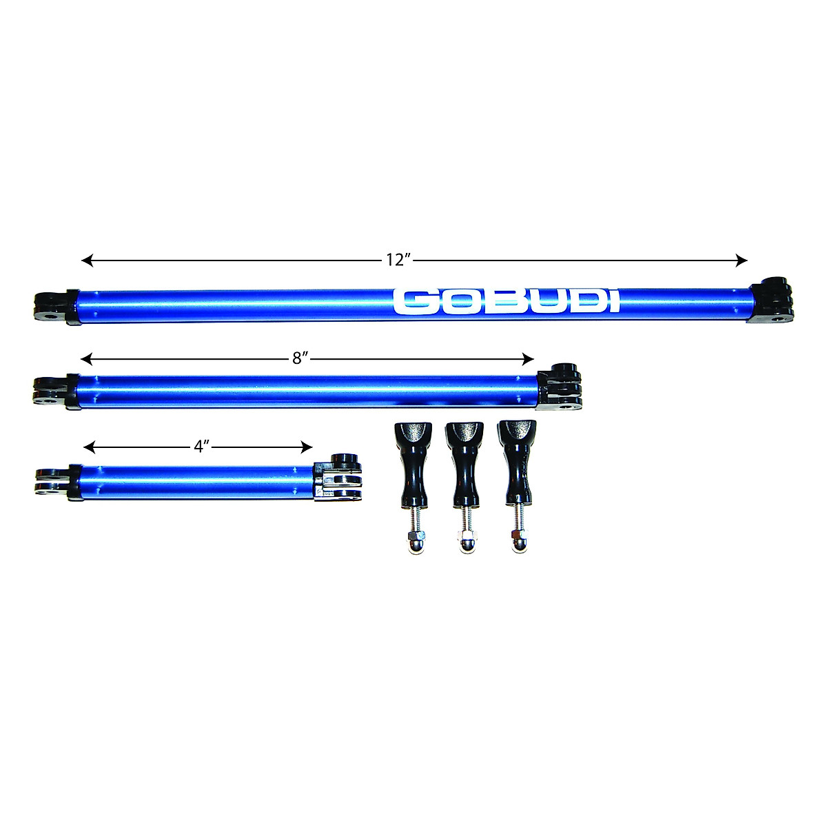 GoBUDi Extension Pole Set Compatible with All GoPro Hero Cameras, Includes Bolts (3 Fixed Set)