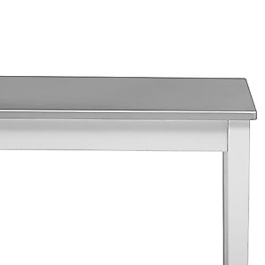 Delta Children Gateway Table and 2 Chairs Set - Greenguard Gold Certified, Bianca White/Grey