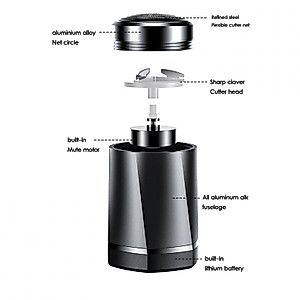 Electric Razor for Men Pocket Size Mini Portable Shaver Wet and Dry Use, Rechargeable Multifunction Portable Travel Shaver for Men's Beard Shaving Trimming Grooming