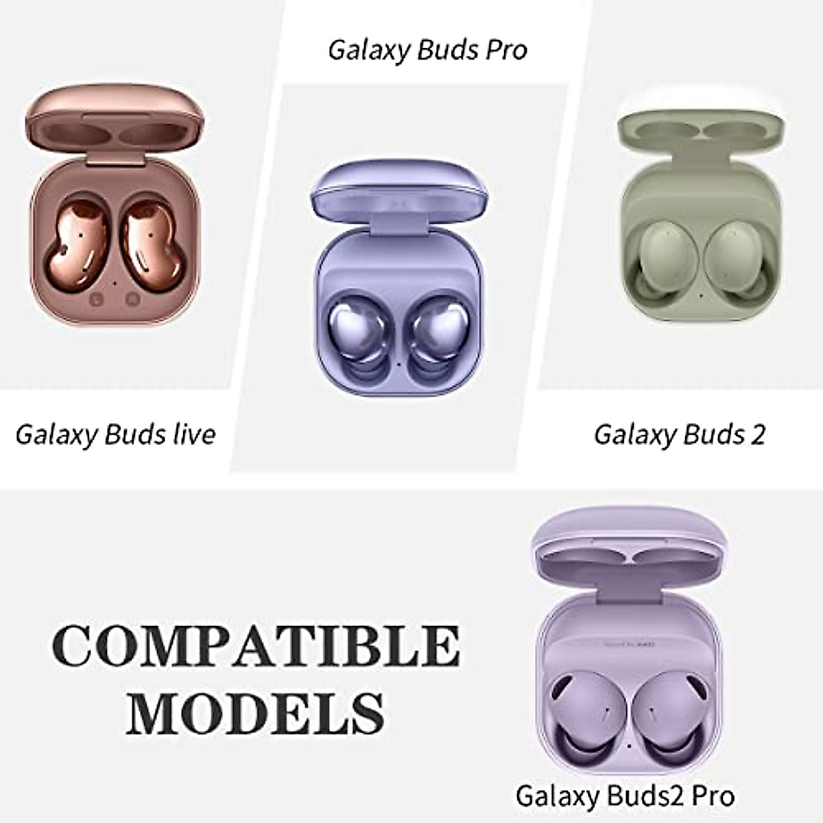 2PACK Cute Case for Galaxy Buds 2 Case (2021)/Galaxy Buds Pro Case (2021)/Buds Live Case (2020),3D Cartoon Kabi&Bubble Gum Silicone Protective Cover for Samsung Buds Pro/Buds 2/Buds Live Charging Case