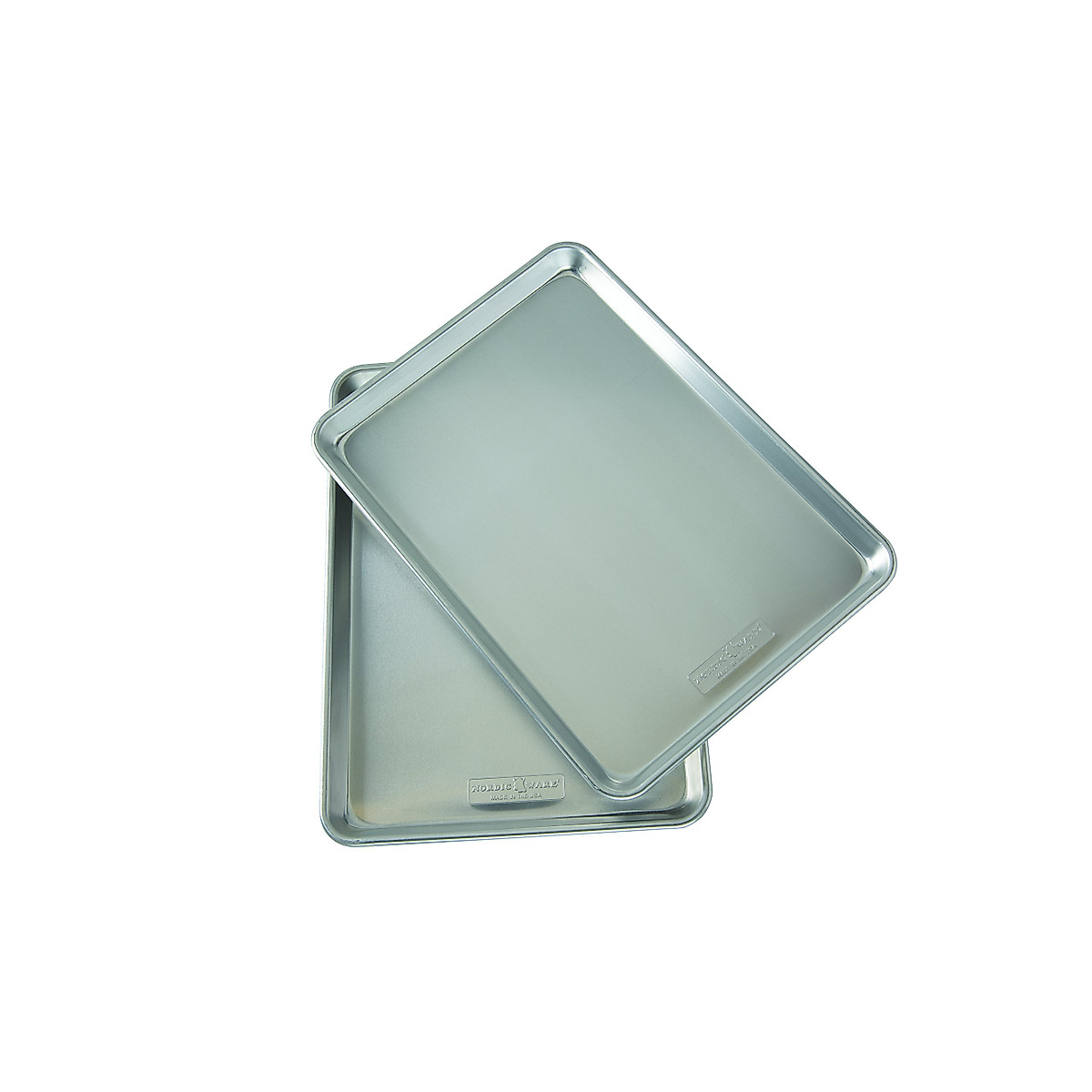 Nordic Ware Natural Aluminum Commercial Baker's Half Sheet, 2-Pack, Silver & Silpat Premium Non-Stick Silicone Baking Mat, Half Sheet, Cream