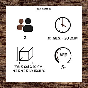 Logica Puzzles Art. Tic-Tac-Toe 3D - Board Game in Fine Wood - Strategy Game for 2 Players - New 3D Strategies