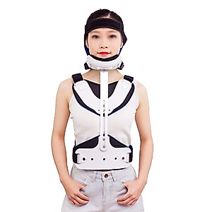 WILLQ Cervical Thoracic Corrector for Neck and Upper Back Injuries Relief for Post Trauma Arthritis Acute Pain Surgery Fractures Adjustable Head Neck Thoracic Orthosis Lumbar Support