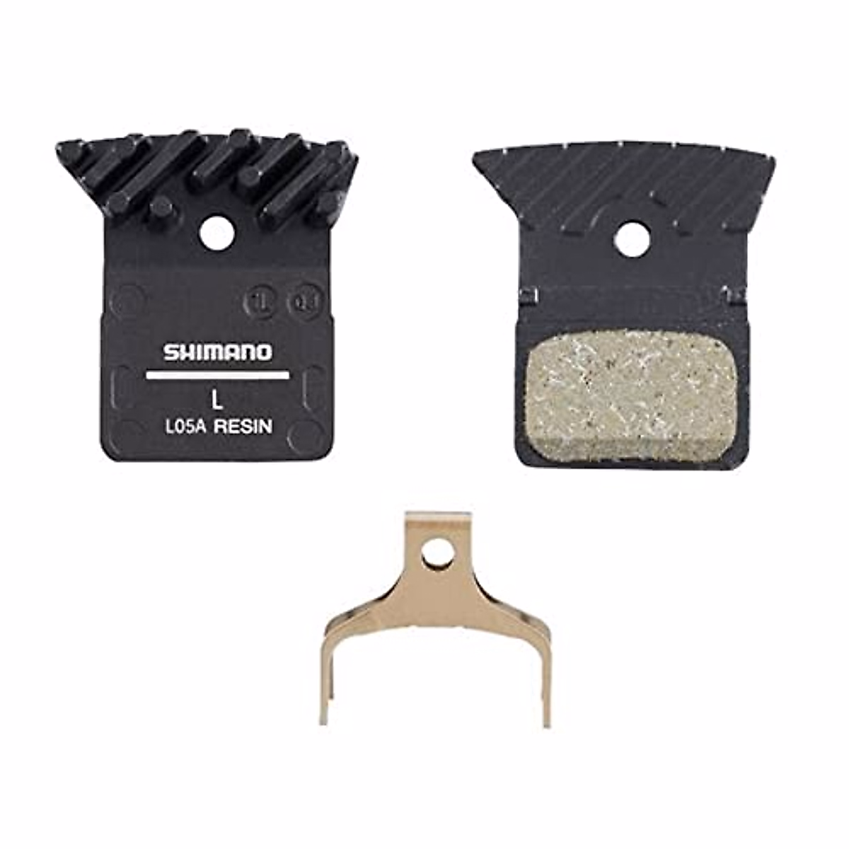 SHIMANO BRBX Pads + spg Alloy Back Resin L05A w/Fin Black one Size
