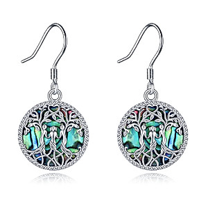 YFN Sterling Silver 3 Sister Gifts Earrings, Tree of Life Design, Hypoallergenic, for Birthday or Thanksgiving Day, 1 Pair