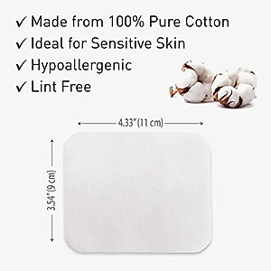 DESTALYA Baby Cotton Pads for Diaper Change - Large Cotton Squares for Sensitive Skin - Disposable Cleansing Wipes - Soft Washcloths for Personal Care, Makeup Removal (Maxi Pads 360)