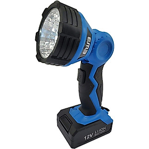 EMB 12V Lithium-Ion LED Rechargeable Cordless Worklight Flashlight Torch 4.3 Hours Long Lasting Extra Bright High Power 4500 Lux Handle with Charger Included