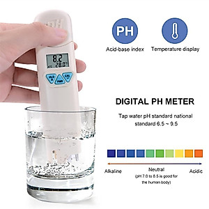 DADAKEWIN PH Meter Pen Type Acidity Meter Waterproof Temperature Tester Aquarist Electronic Water Quality Analyzer (Size : 0.00~14.00 AZ8681)