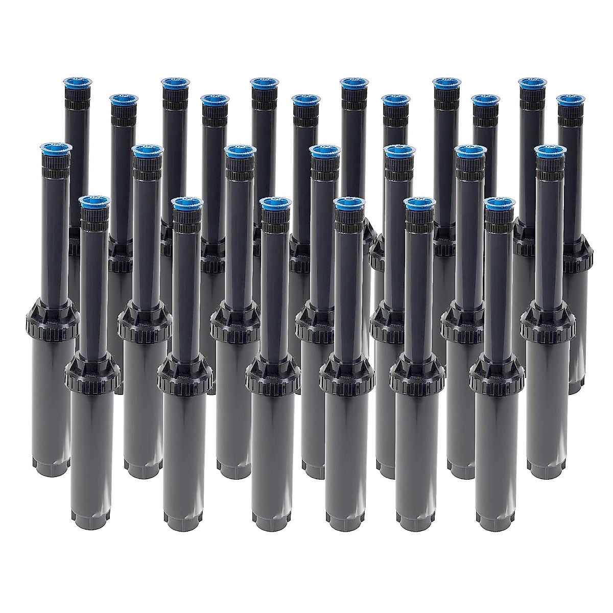 25 Pack Rainbird US410 4" UNI-Spray Series Pop-up Spray Head Sprinklers with 10' Van Series Variable Arc Nozzles