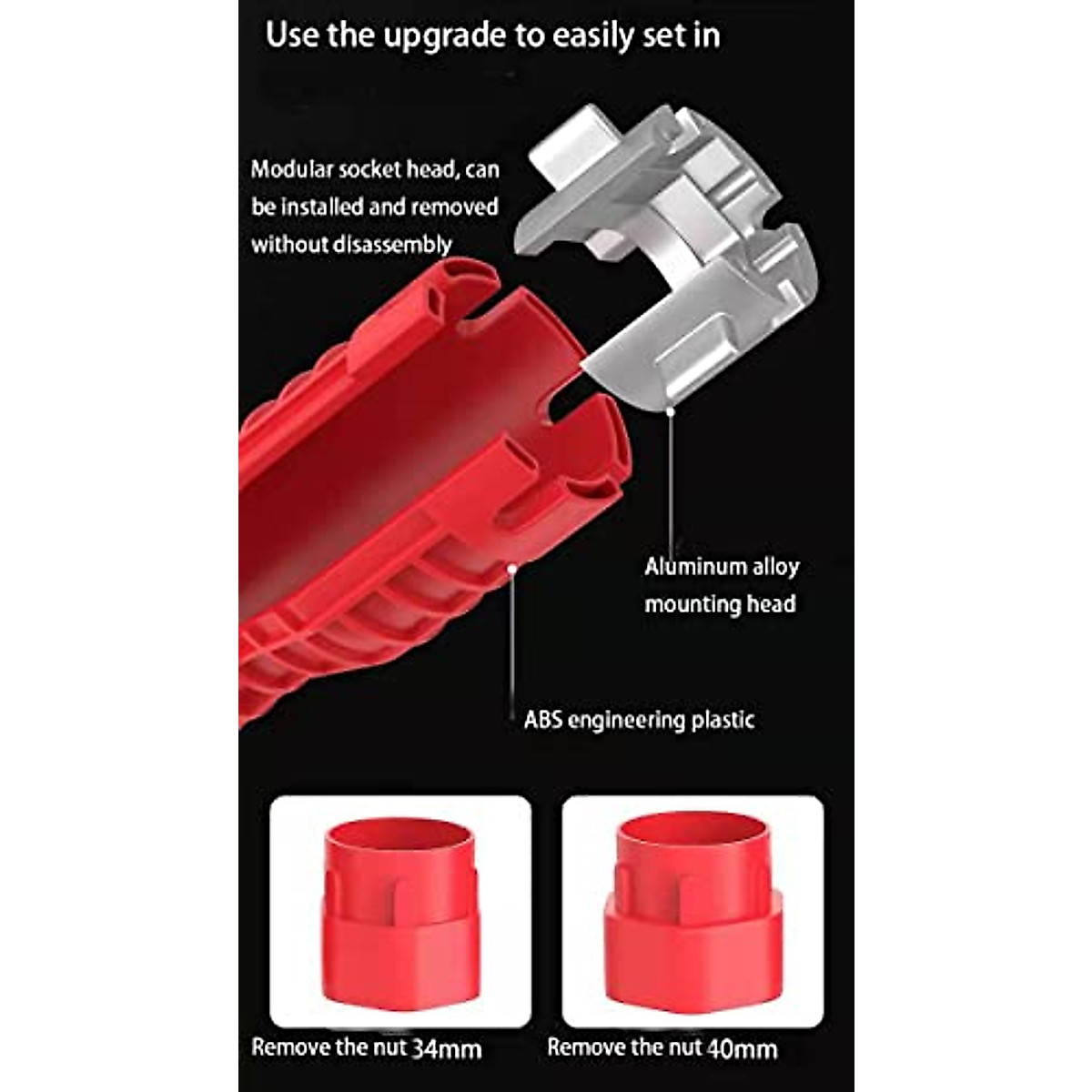 dsdzkj 8-in-1 Sink Wrench, Basin Wrench is a Multi-purpose Tool for The Kitchen, Bathroom, Toilet, and Narrow Space Under