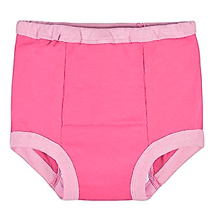 Gerber Baby Girls Infant Toddler 4 Pack Potty Training Pants Underwear Rainbow Turquoise and Pink 2T