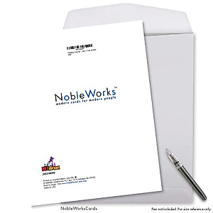 NobleWorks Jumbo Hilarious Birthday Greeting Card 8.5 x 11 Inch with Envelope (1 Pack) Oversize Jumbo Bday Excited Cats J3525BDG