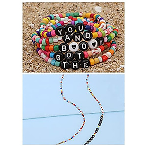 Bxwoum 100 Pieces 4×7mm Black Round Acrylic Alphabet Letter Beads Letter C Beads for Jewelry Making Bracelets Necklaces Key Chains