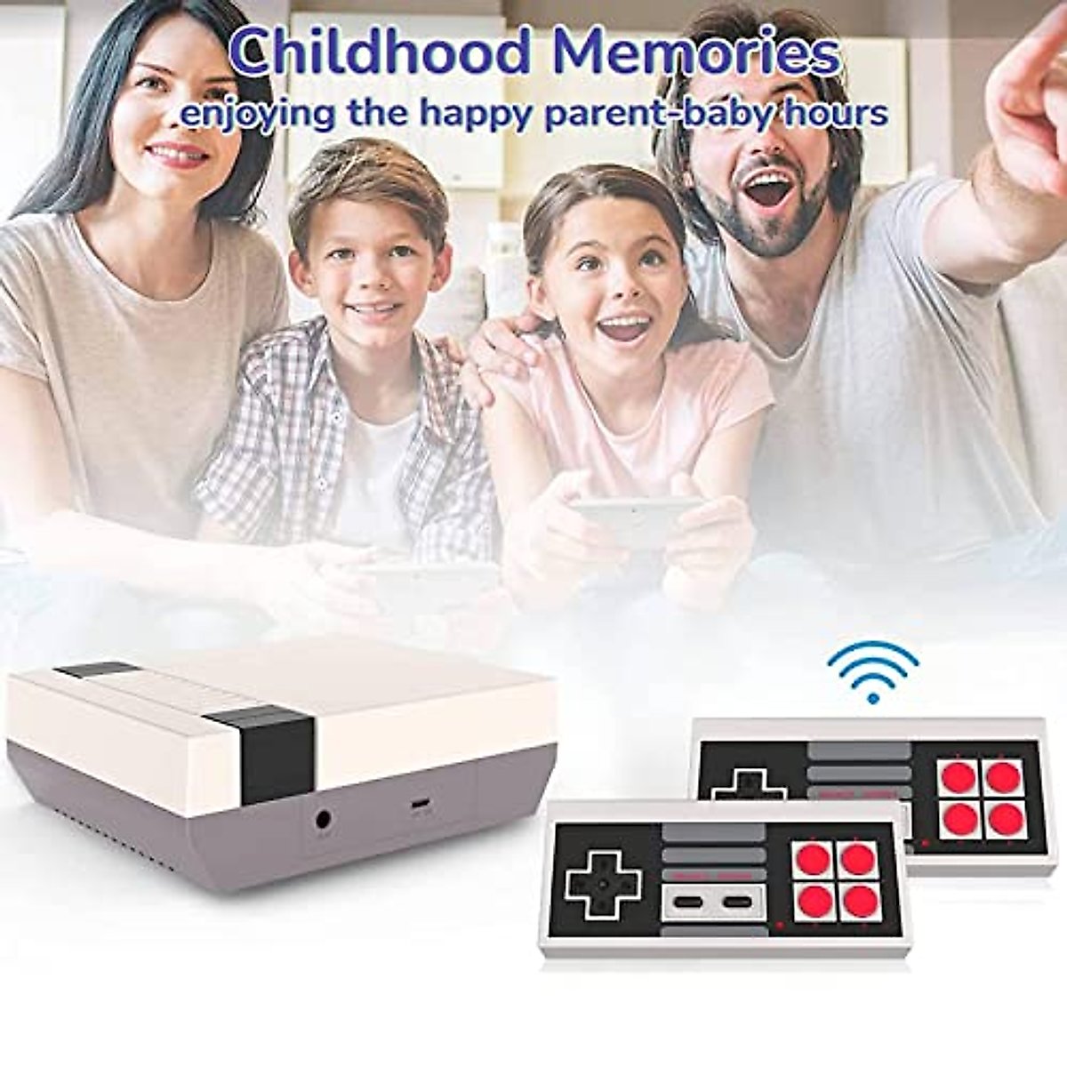 Retro Game Console, Mini Classic Game System with 2 Classic Wireless Controllers and Built-in 620 Games, RCA Output Plug & Play Childhood Mini Classic Console, Birthday Gifts.