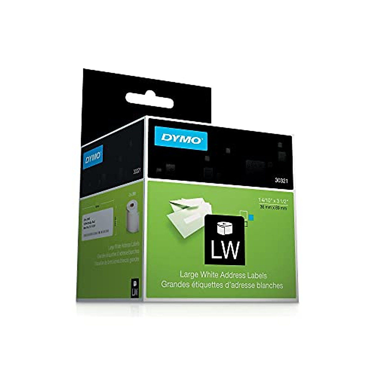 Dymo 30321 Labelwriter Address Labels, 1 2/5 X 3 1/2, White, 260 Labels/Roll, 2 Rolls/Pack