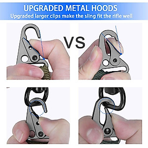 HANAMO 2 Point Sling Two Point Sling with 2 Pack QD Sling Swivels & QD Sling Mount black