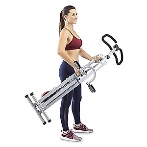 Marcy Squat Rider Machine for Glutes and Quads Workout XJ-6334, Silver & Black