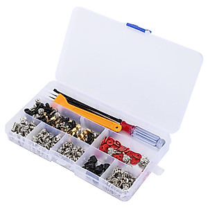 330Pcs Computer Replacement Screw, Personal Computer Screw Standoffs Set Kit Assortment Set for Motherboard Chassis Fan Tablet, Gasket Retaining Ring