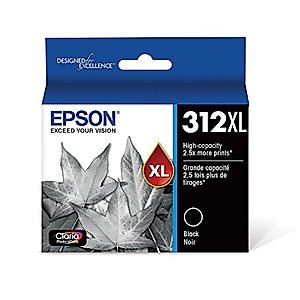 EPSON T312 Claria Photo HD -Ink High Capacity Photo Black -Cartridge (T312XL120-S) for select Epson Expression Photo Printers