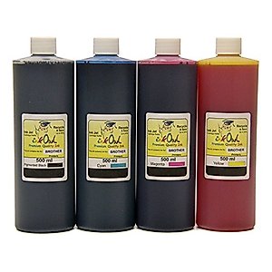InkOwl Bulk Ink Replacement for Brother Printers (500mL, 4-Pack)