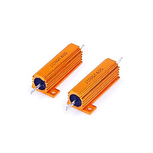 LM YN 50 Watt 150 Ohm 5% Wirewound Resistor Electronic Aluminium Shell Resistors Gold (Pack of 2)
