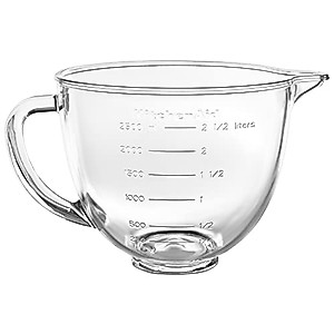 Kitchenaid Artisan Mini Plus 3.5-Qt. Tilt-Head Stand Mixer with Flex Edge Beater & Stand Mixer Glass Bowl, 3.5 Quart Tilt Head