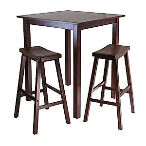 Winsome Parking 3-pc Pub Set Dining Table, Walnut