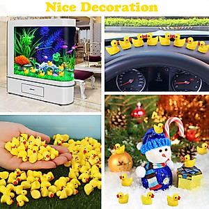 LOUHUA Mini Ducks 220 Pack Tiny Duck Figurines Bulk for Miniature Dollhouse Decor Accessories Garden Aquarium Potted Ornament Party Toys DIY Craft Office Classroom Activity to Hide