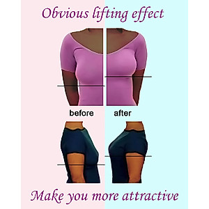 MSLO Lifting Nipple Covers Breast Petals Reusable Adhesive Invisible Bra Silicone Sticky Pasties Lift Wing for Women (2.6 inchs, Brown, 4)