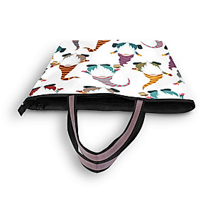 Scandinavian Christmas Gnome Handbags and Purse for Women Tote Bag Large Capacity Top Handle Shopper Shoulder Bag