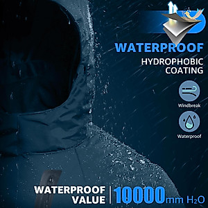 CAMELSPORTS Women's Waterproof Snow Ski Jakcet Fleece Warm Winter Coat Hooded Windproof Insulated Snowboarding Jacket